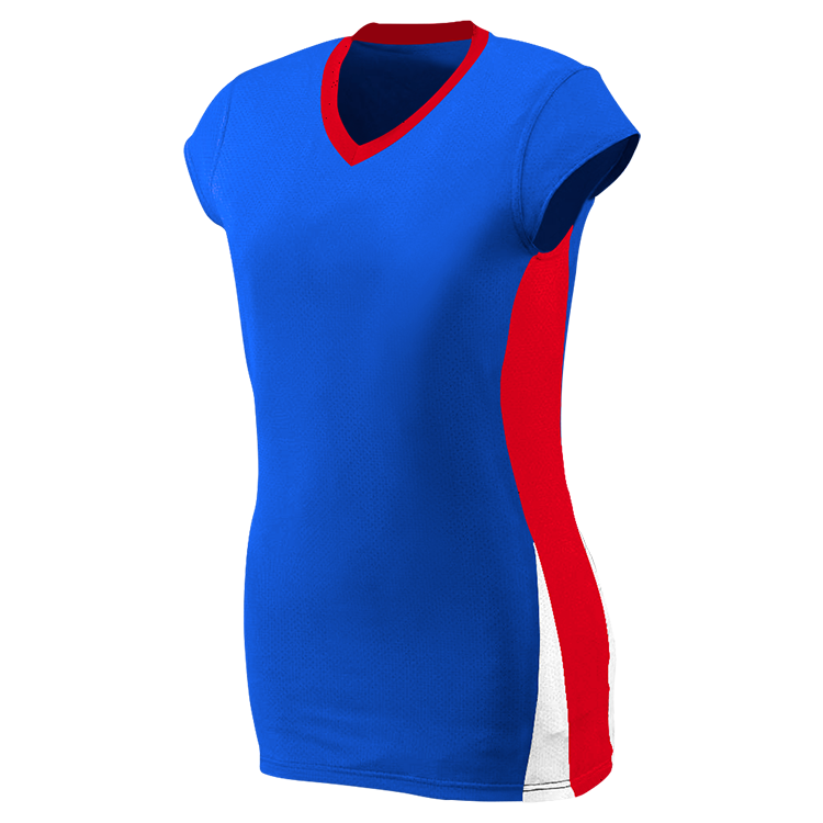 Ladies Three Colored V-Neck Jersey