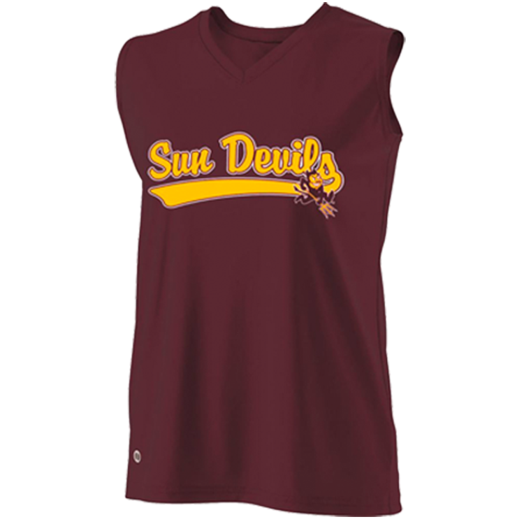 Arizona State Sun-Devils Girls Sleeveless Softball Jersey