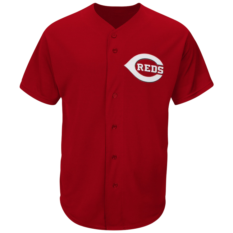 Reds Official MLB Full Button Youth Jersey - MAHD684Y