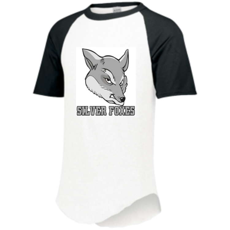 Silver fox Adult Raglan Short Sleeve Baseball Jersey