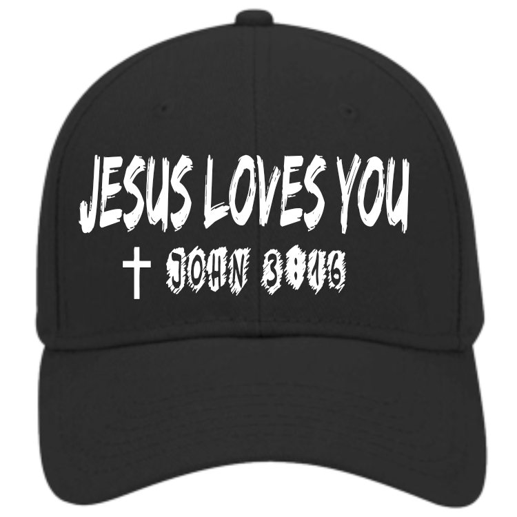 JESUS LOVES YOU BASEBALL CAP Low Pro Style Otto Cap