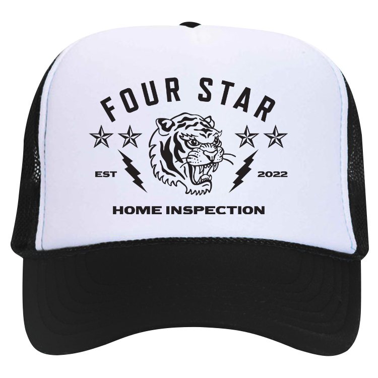 Four Star Create Printed Hat | Unisex Two Tone Foam Trucker Cap 210