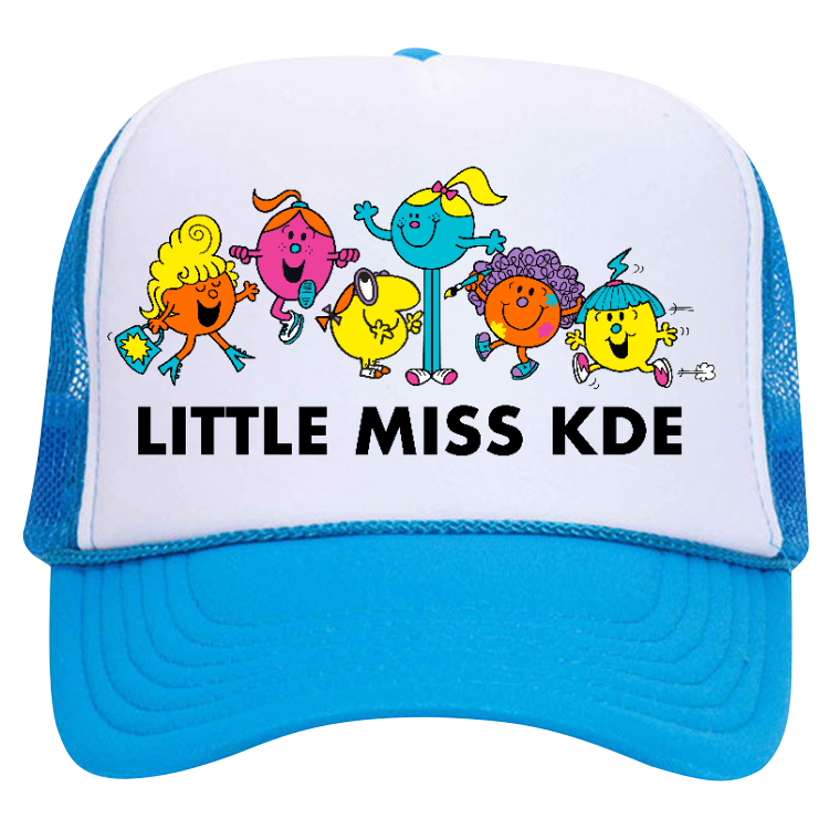 Little Miss KDE hat Neon Trucker Hat Otto Cap