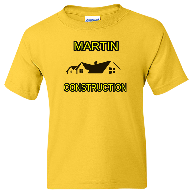 MARTIN CONSTRUCTION Boys 100% Cotton T-Shirt