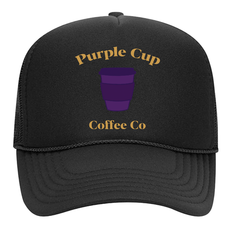 Purple Cup trucker Design Custom Printed Trucker Hat | Unisex Otto Cap ...