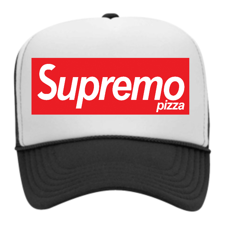 Supremo Pizza Create Printed Trucker Hat | Unisex Otto Cap Trucker Hat ...