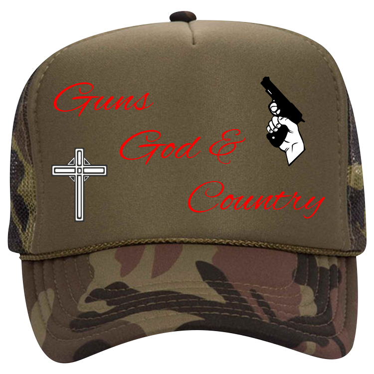 Guns God Country Camoflauge Hat Otto Cap