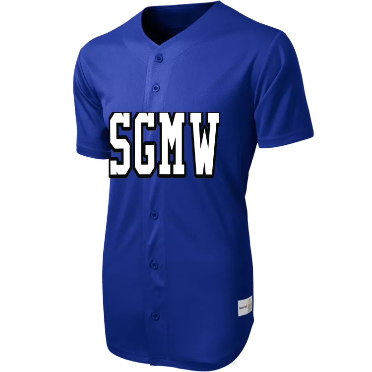 SGMW Full Button Baseball Jersey