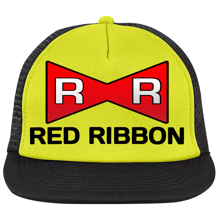 RED RIBBON Neon Flat Bill Snapback Trucker Cap